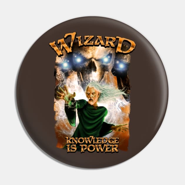 Wizard - Knowledge is Power! - Dungeons And Dragons - Pin | TeePublic