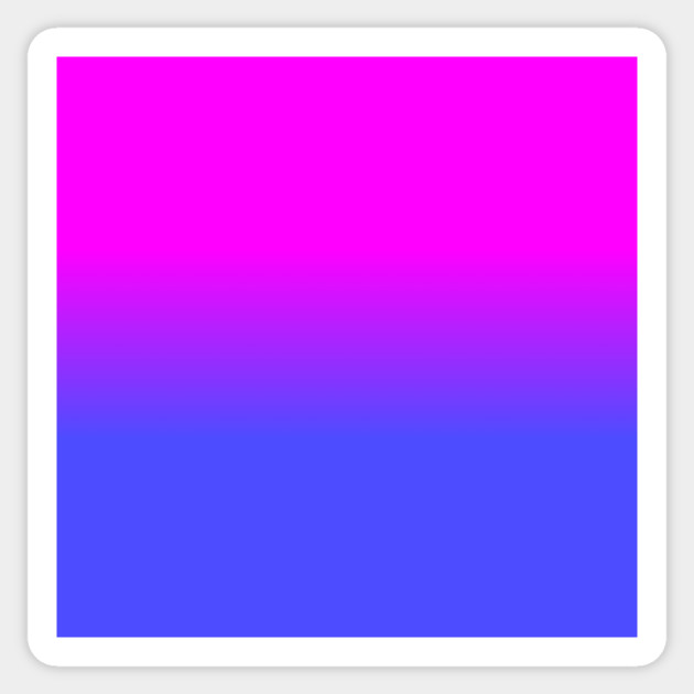 Neon Blue and Hot Pink Ombré Shade Color Fade - Ombre Shade - Sticker ...