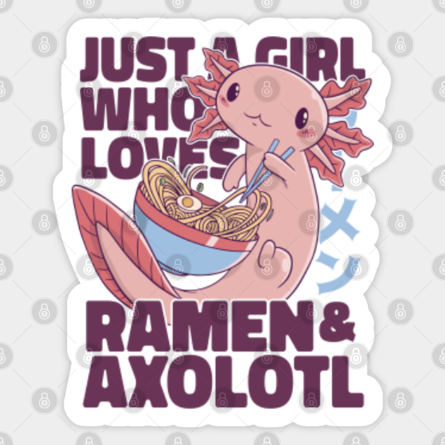 Axolotl - Axolotl - Sticker Designed & Sold By Emy Andrew