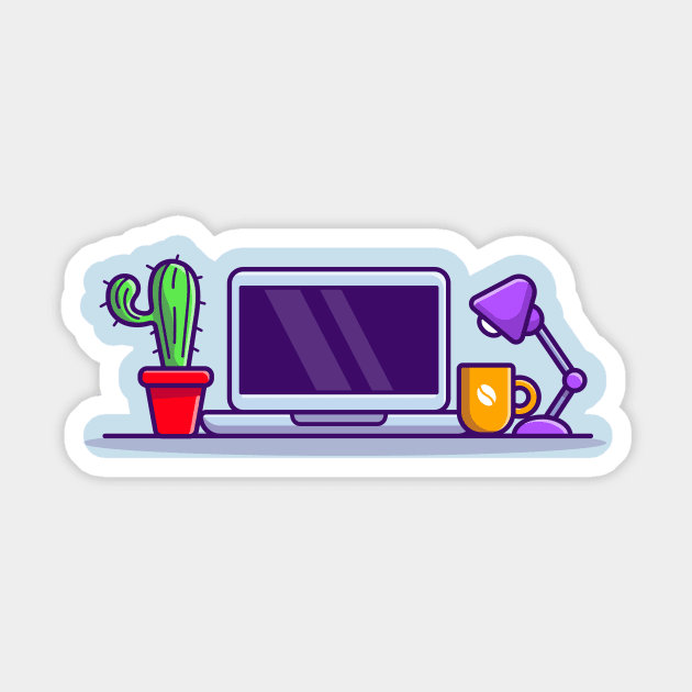 Workspace Cartoon Illustration - Workspace Cartoon Illustration ...
