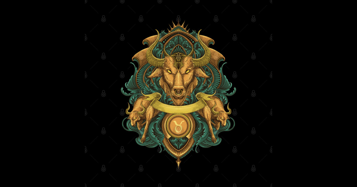 Taurus Engraving Art - Taurus Designs - Sticker | TeePublic