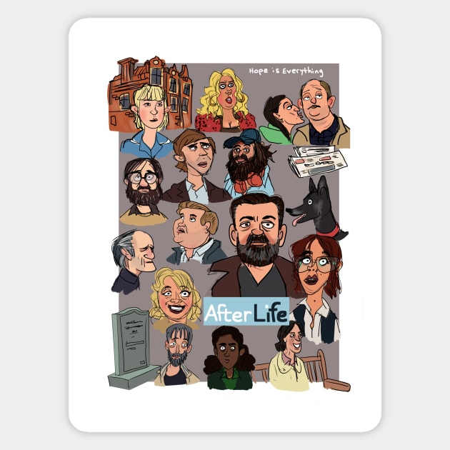 After Life fan art Poster - After Life - Sticker | TeePublic