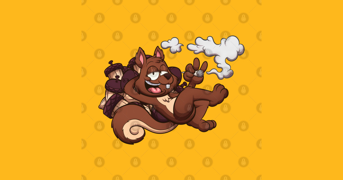 Squirrel Smoking A Joint - Squirrel Smoking A Joint - T-Shirt | TeePublic