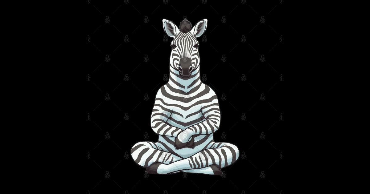 Zen Zebra - Animal - Sticker | TeePublic