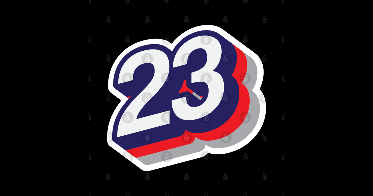 23 - 23 - Sticker | TeePublic