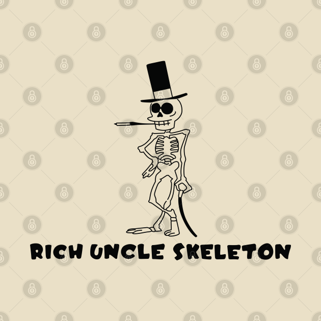 Rich Uncle Skeleton - Simpsons - T-Shirt | TeePublic