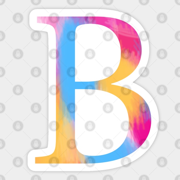 Sunrise Beta Letter - Rainbow - Sticker | TeePublic