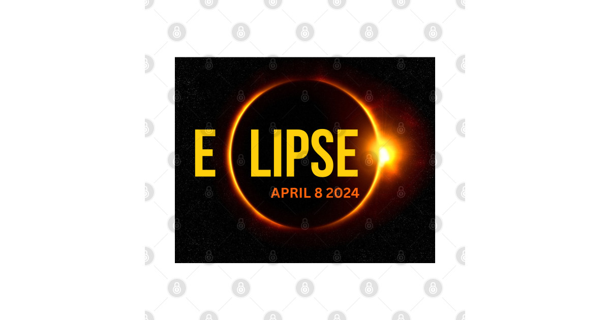 Eclipse Elegance: April 8, 2024 Graphic - Eclipse 2024 - T-Shirt | TeePublic