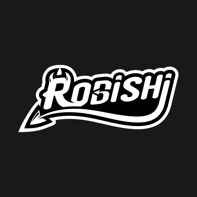 Robishi Black and White logo - Logo - T-Shirt | TeePublic