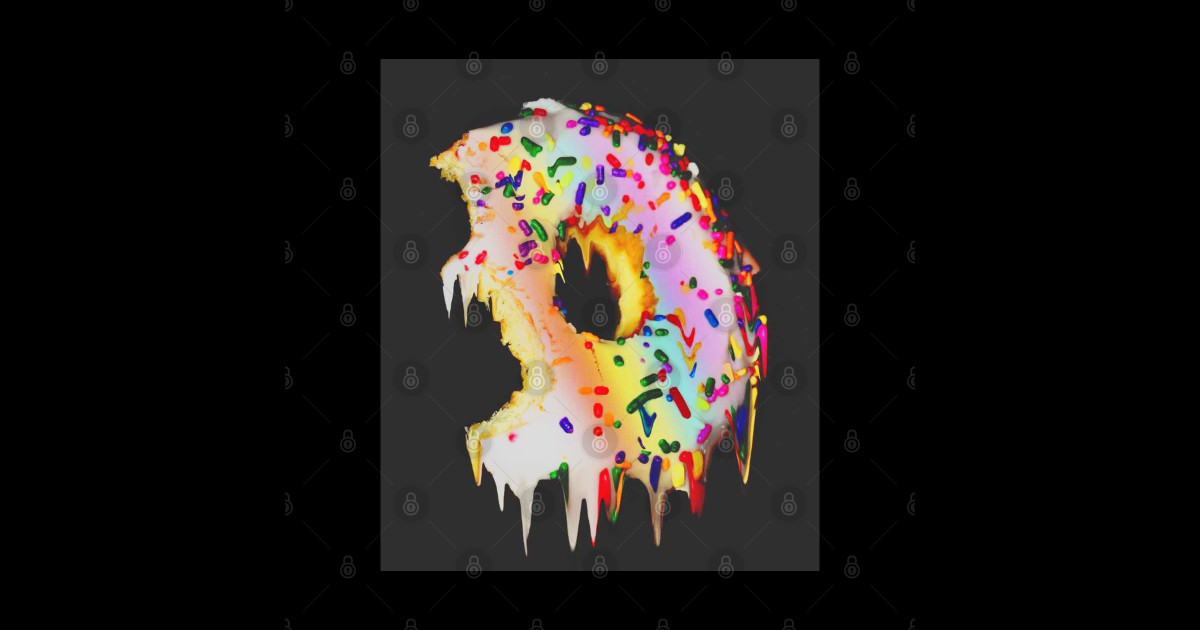 Dripping Donut - Donut - Sticker | TeePublic