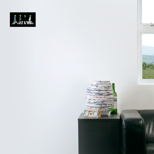 Alien Crossing The Road Ufos Space - Aliens - Posters and Art Prints ...