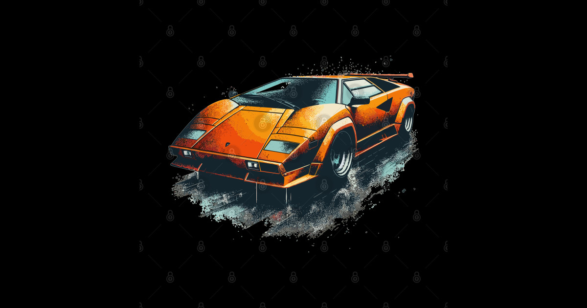 Lamborghini Countach - Lamborghini Countach - Sticker | TeePublic