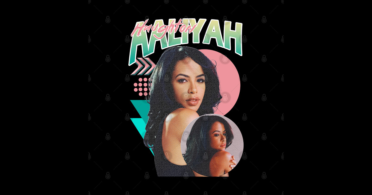 Aaliyah / 80s Aesthetic Retro Style / - Aaliyah - Sticker | TeePublic