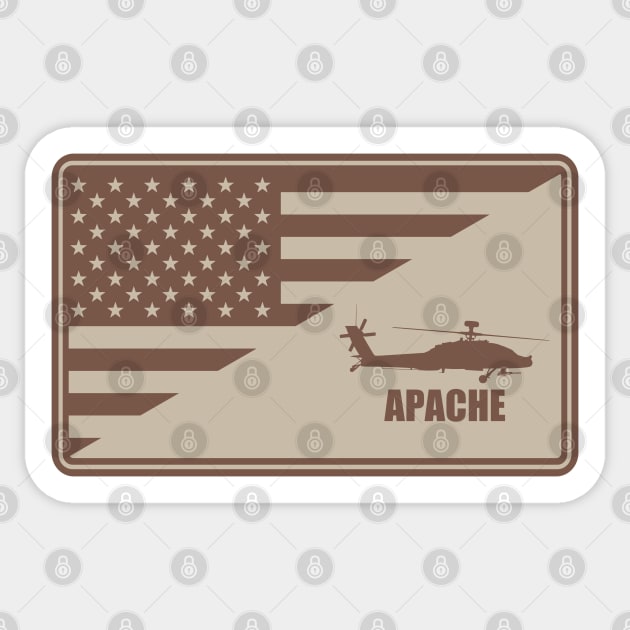 AH-64 Apache Desert Patch - Army Apache Helicopter Patch - Sticker ...