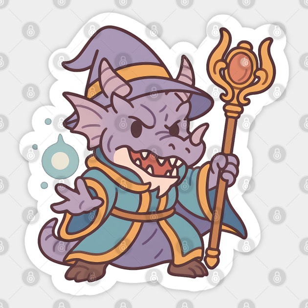 Dragonkin Mage - Casting a Magic Spell - Dragon - Sticker | TeePublic