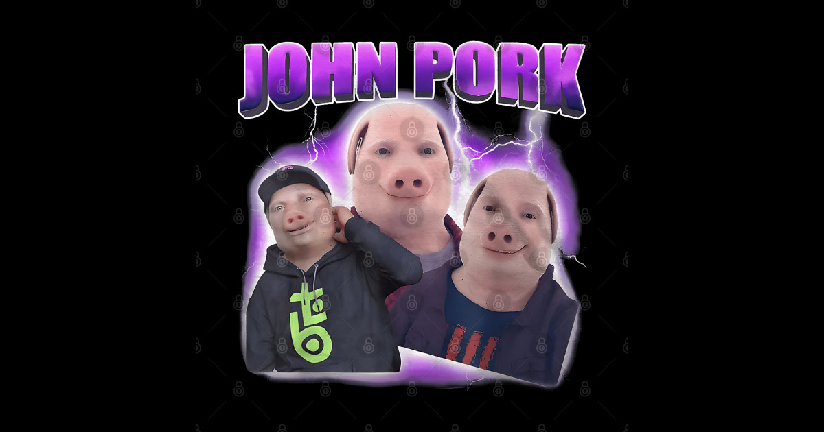 John Pork Meme - John Pork Meme - Sticker | TeePublic