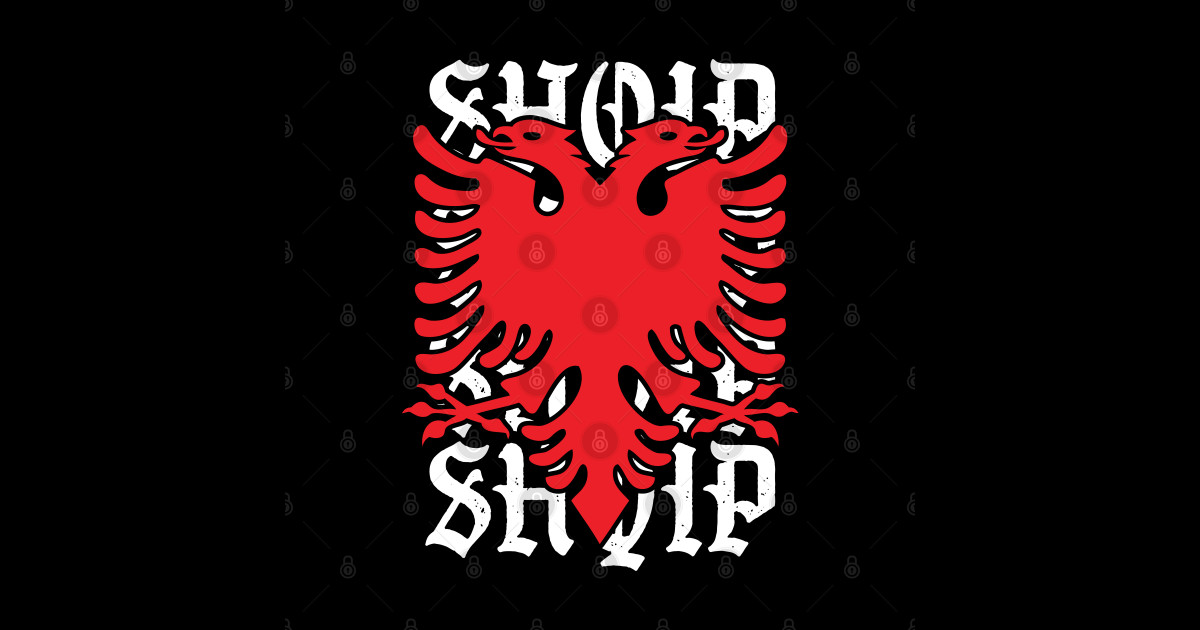 Shqip Albanian Eagle - Albanian - Sticker | TeePublic