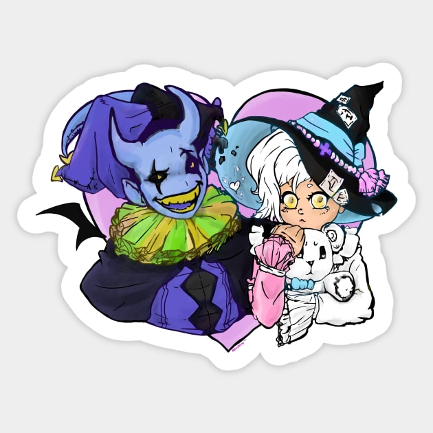 D'imples & Witchberry - Jesters - Sticker | TeePublic