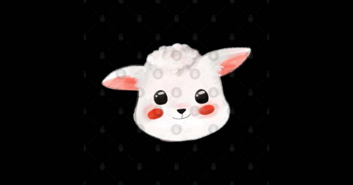 cute smiling sheep - Sheep - Sticker | TeePublic