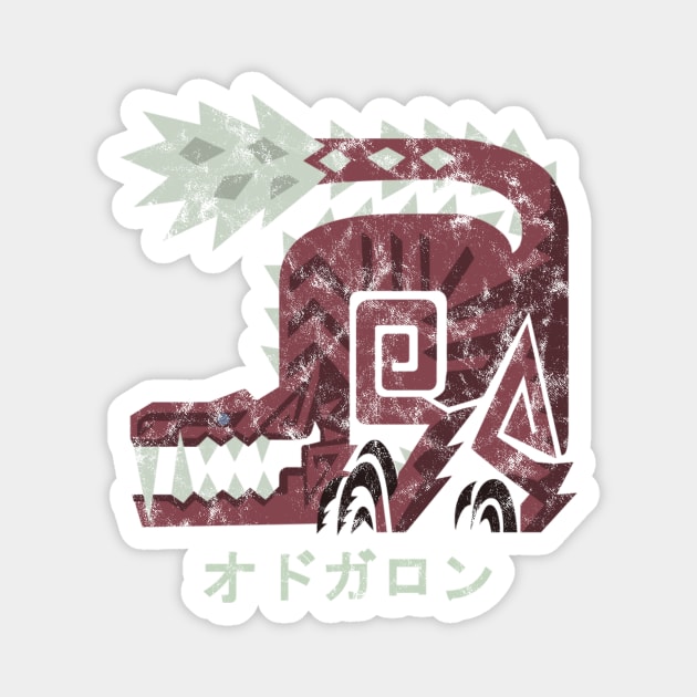 Monster Hunter World Odogaron Kanji Icon - Monster Hunter - Magnet ...