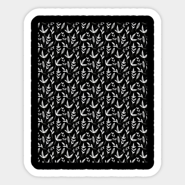 minimalist black flower pattern - Flowers Pattern - Sticker | TeePublic