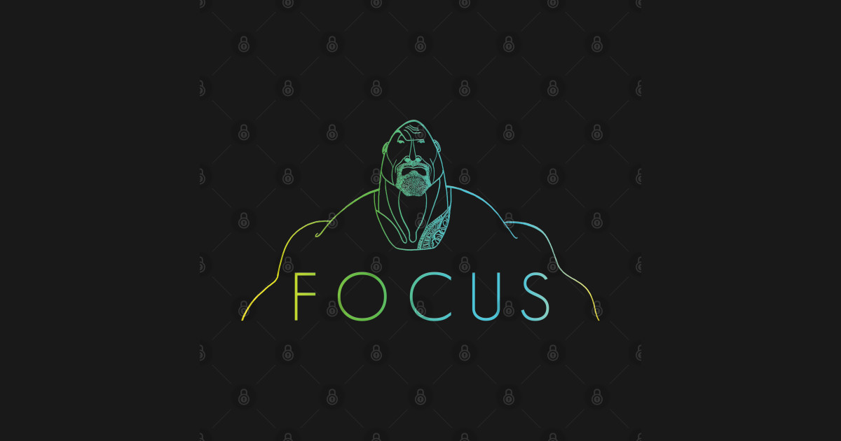 Focus The Rock Dwayne Johnson Black T-Shirt - Rock - T-Shirt | TeePublic