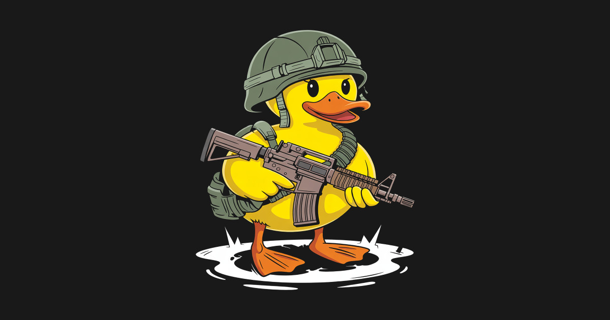 Funny Duck Tactical Rubber Duck Military Yellow Duck - Funny Duck ...