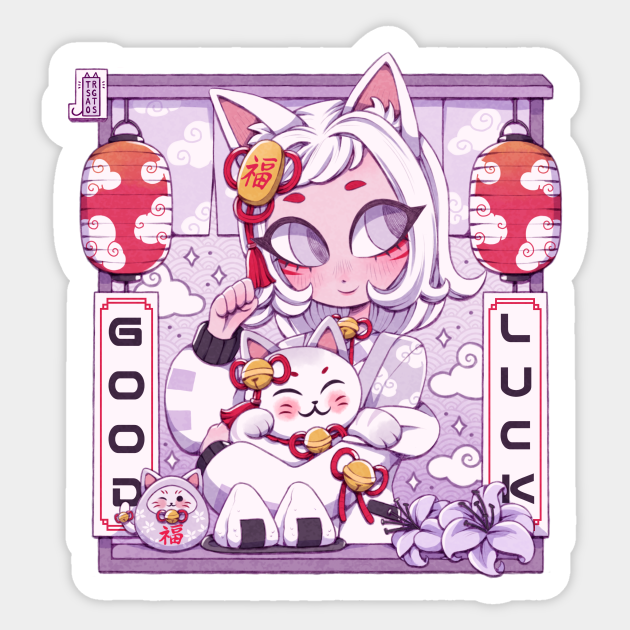 Maneki Neko - Kawaii - Sticker | TeePublic