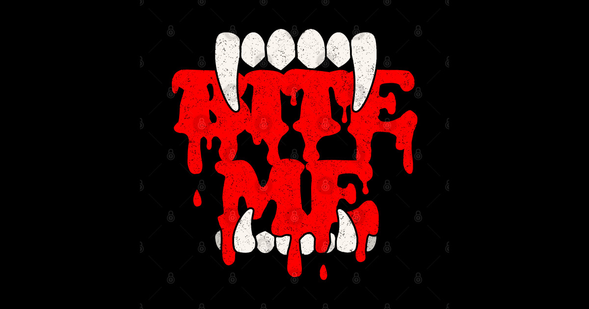 Bite me - Vampire - Sticker | TeePublic