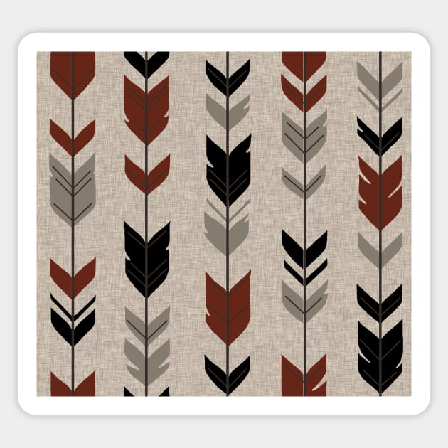 Arrow Feathers - Redstone Canyon - Maroon Black And Beige - Arrows ...