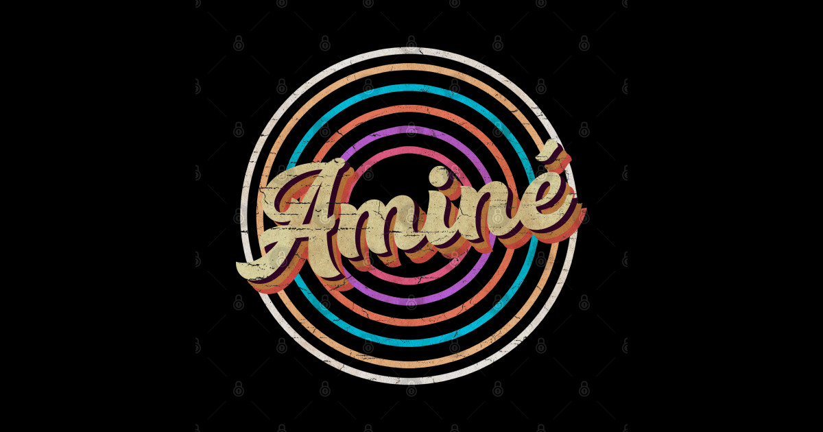 vintage circle line color Aminé - Amine - Sticker | TeePublic