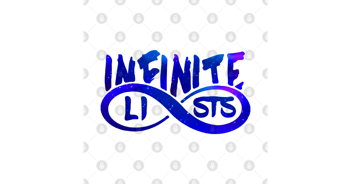 infinite lists Merch - Infinite Lists - T-Shirt | TeePublic