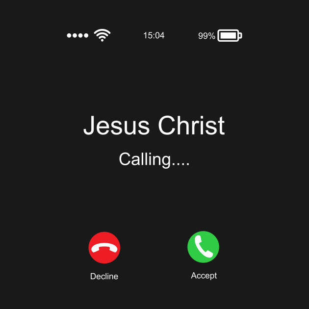 Jesus Christ Calling - Jesus Calling - T-Shirt | TeePublic