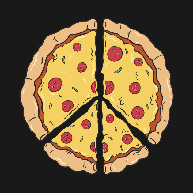 Peace Of Pizza Italian Food Lover Design - Pizza - T-Shirt | TeePublic