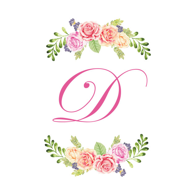 Floral Initial Letter D - Initial D - Tapestry | TeePublic