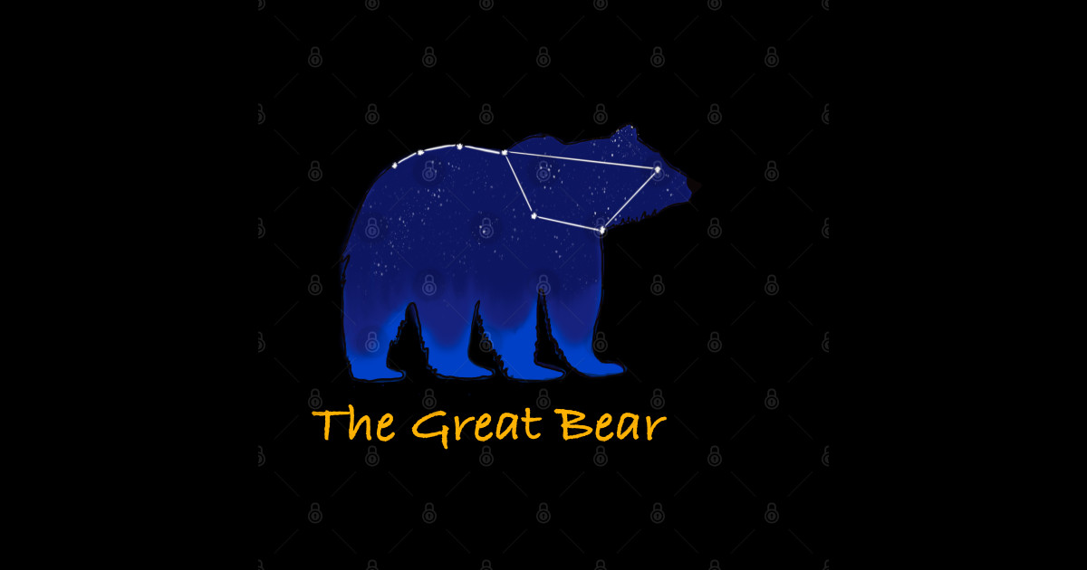 Ursa major - Bear Nature Wildlife Astrology Star - Sticker | TeePublic