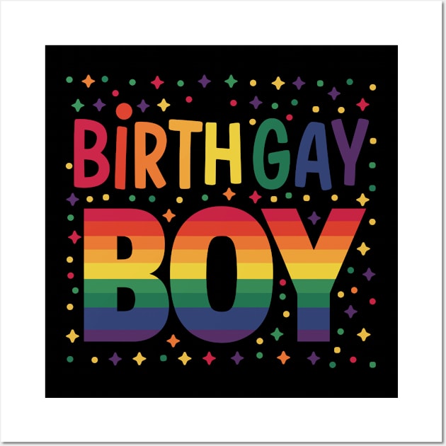 Birthgay Boy Birthday Gay Pride LGBTQ Rainbow Humor Cute - Birthday ...