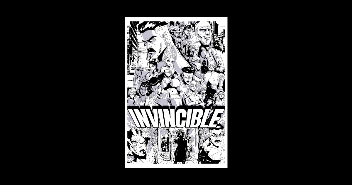 Invincible Poster Manga Style - Invincible - Sticker | TeePublic