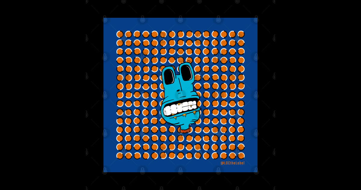 Blue Alien Optical Illusion Circles - Optical Illusion Artwork ...