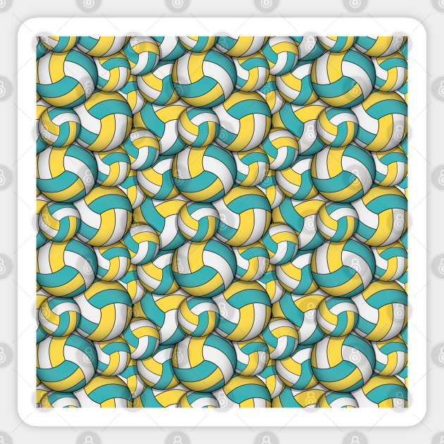 Volleyball Pattern - Volleyball - Sticker | TeePublic