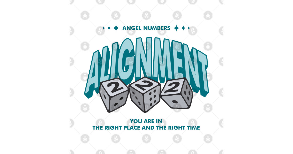 Angel Numbers 222 Alignment word lettering art - Lettering - T-Shirt ...