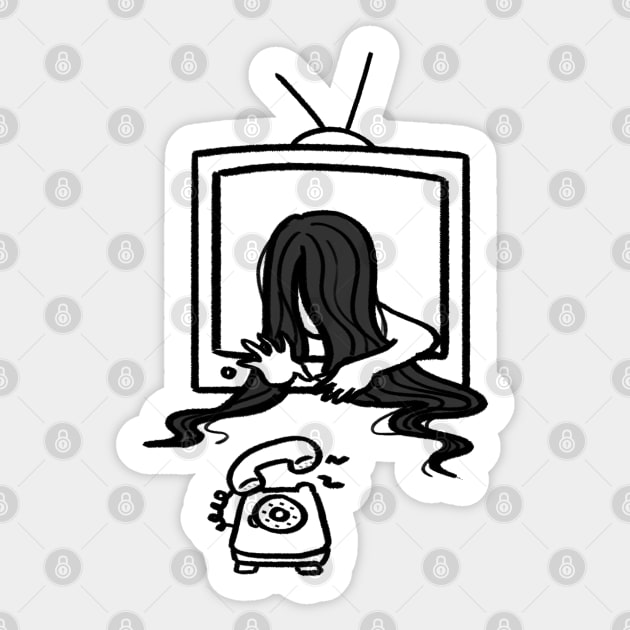 The ring sadako - Sadako - Sticker | TeePublic