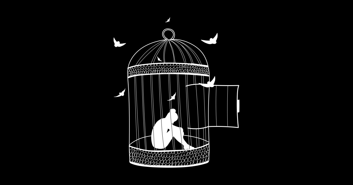 I'm trapped in an open cage - Trapped - Posters and Art Prints | TeePublic