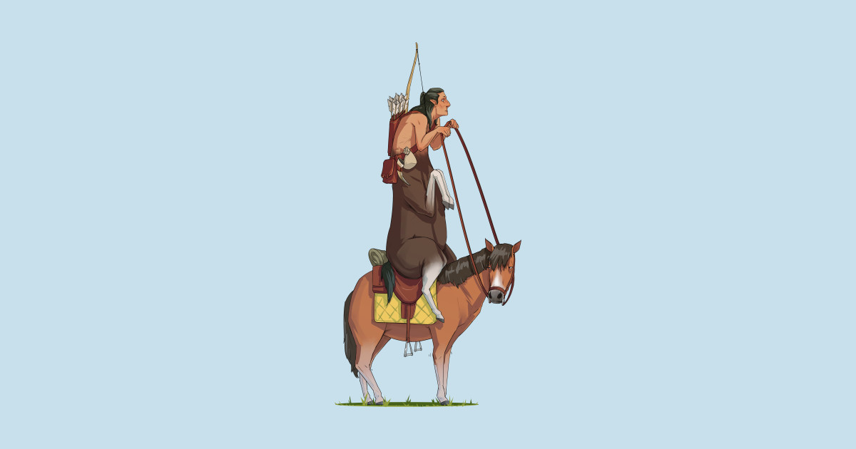 Centaur Riding a Horse - Centaur - T-Shirt | TeePublic