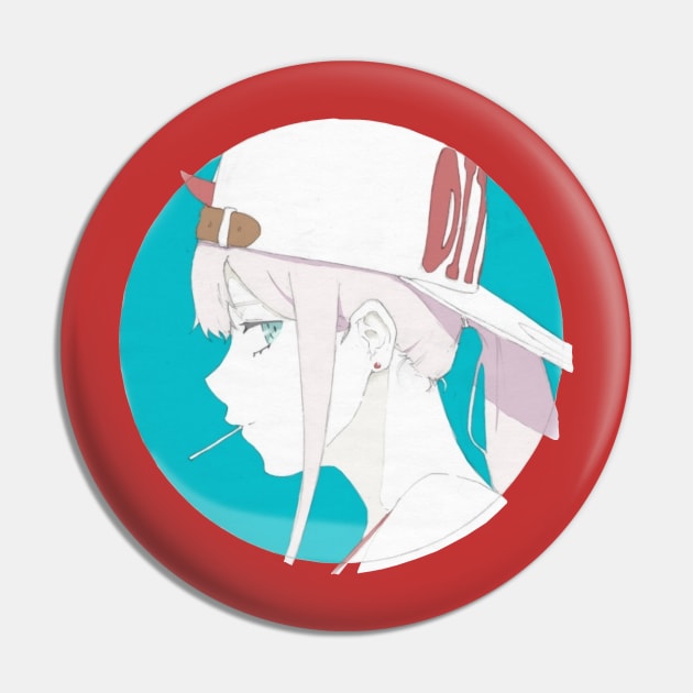 Zero Two Cap - Zero Two - Pin | TeePublic