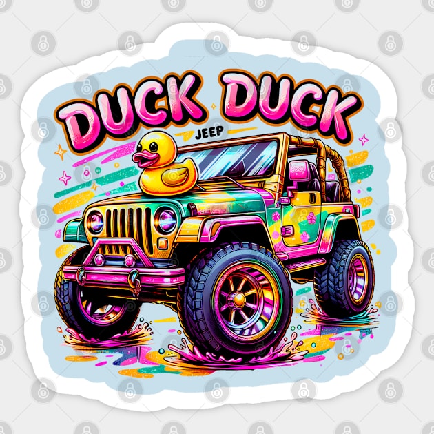 Duck Duck Jeep - Duck Duck Jeep - Sticker | TeePublic