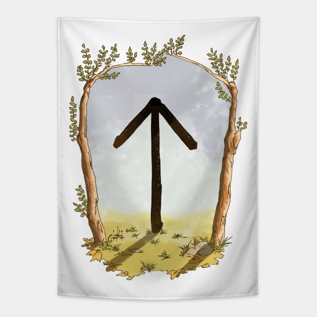 rune tiwaz - magical symbol - Tiwaz - Tapestry | TeePublic