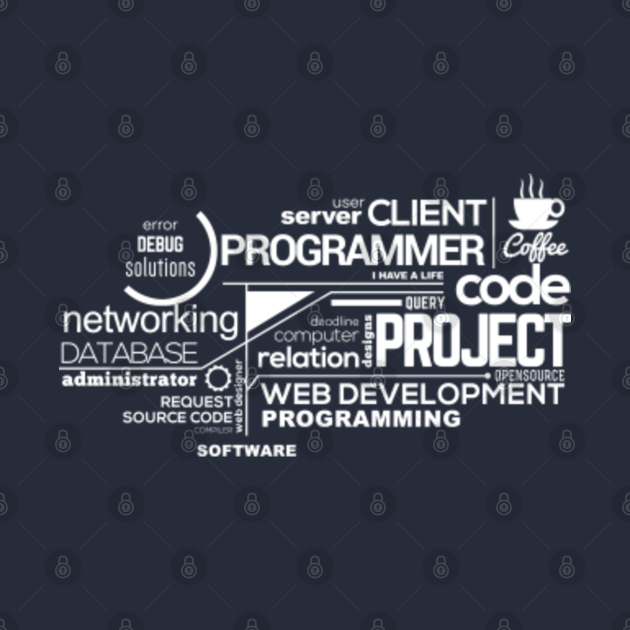 Programmer - typography programming - Programming - T-Shirt | TeePublic