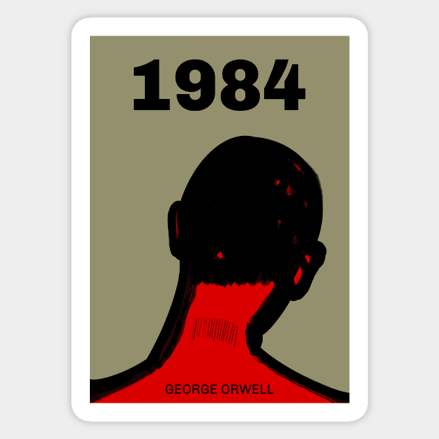 1984 Book Cover by George Orwell - 1984 - Sticker | TeePublic