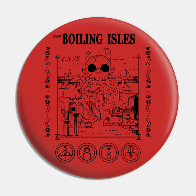 Boiling Isles Map - Owl House - Pin | TeePublic
